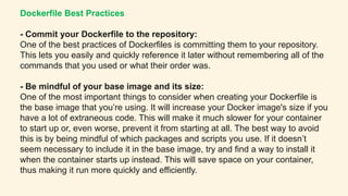 Docker best Practices | PPT