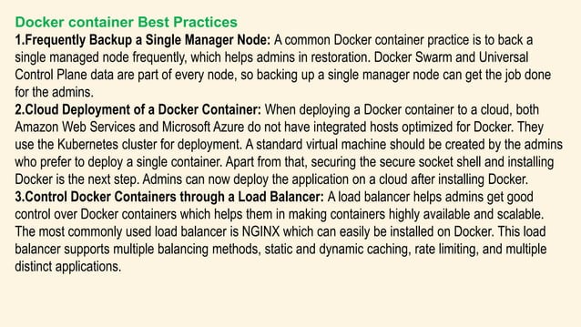 Docker best Practices | PPT