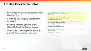 Docker Best Practices Workshop | PPT