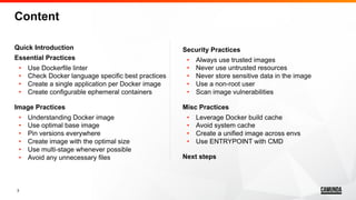 Docker Best Practices Workshop | PPT
