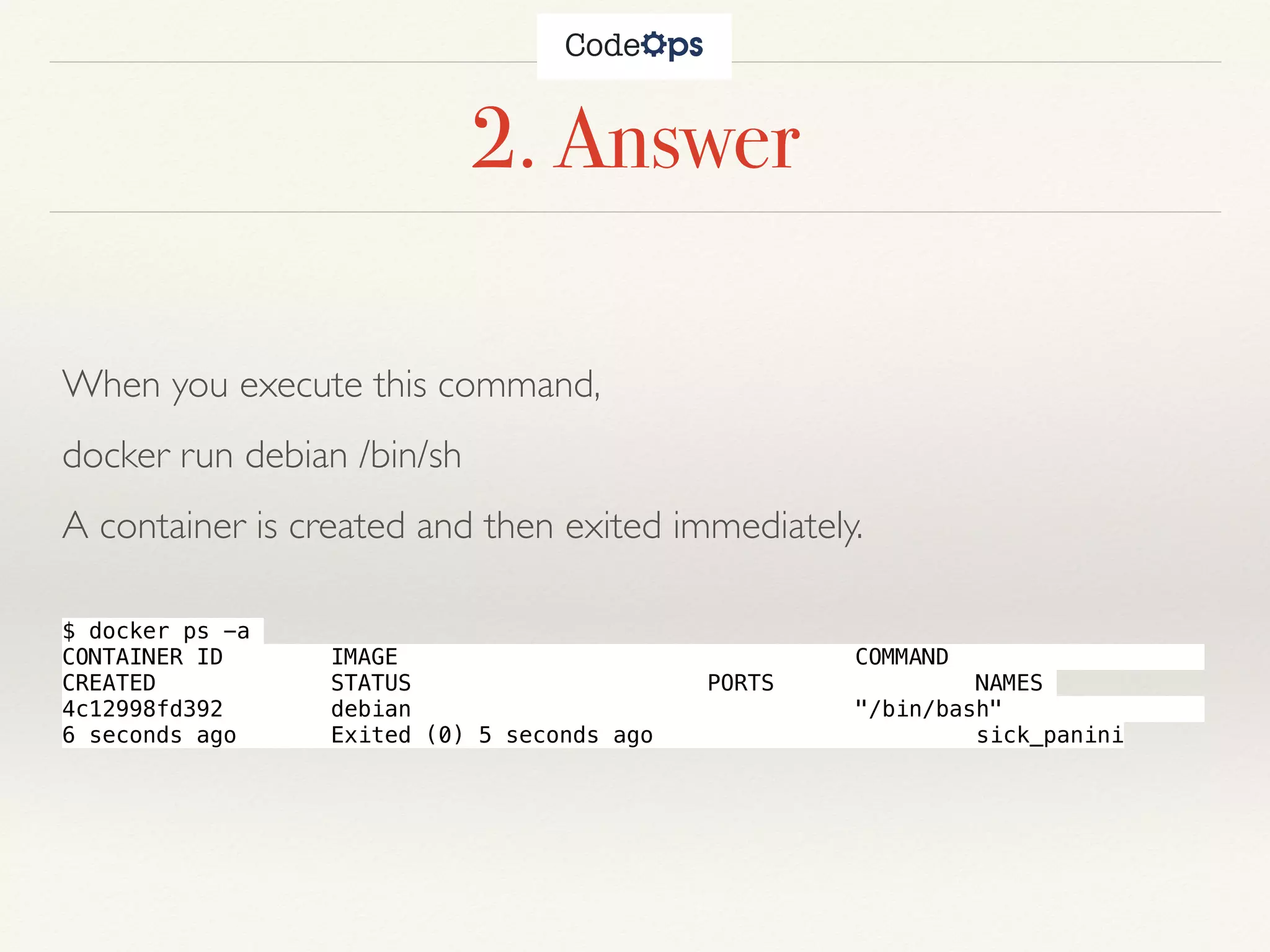 Docker by Example - Quiz | PPT
