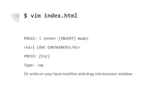 Docker Command Line, Using and Choosing containers | PPT