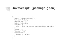 Docker Command Line, Using and Choosing containers | PPT