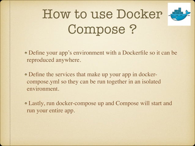 Docker compose and swarm | PPT
