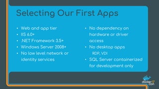 Back to the Future: Containerize Legacy Applications - Rob Tanner, Northern Trust, Rohit ...