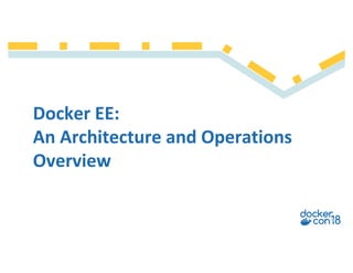 Docker ee an architecture and operations overview | PPT