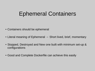 Dockerfiles & Best Practices | PPT