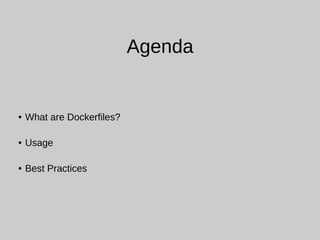 Dockerfiles & Best Practices | PPT