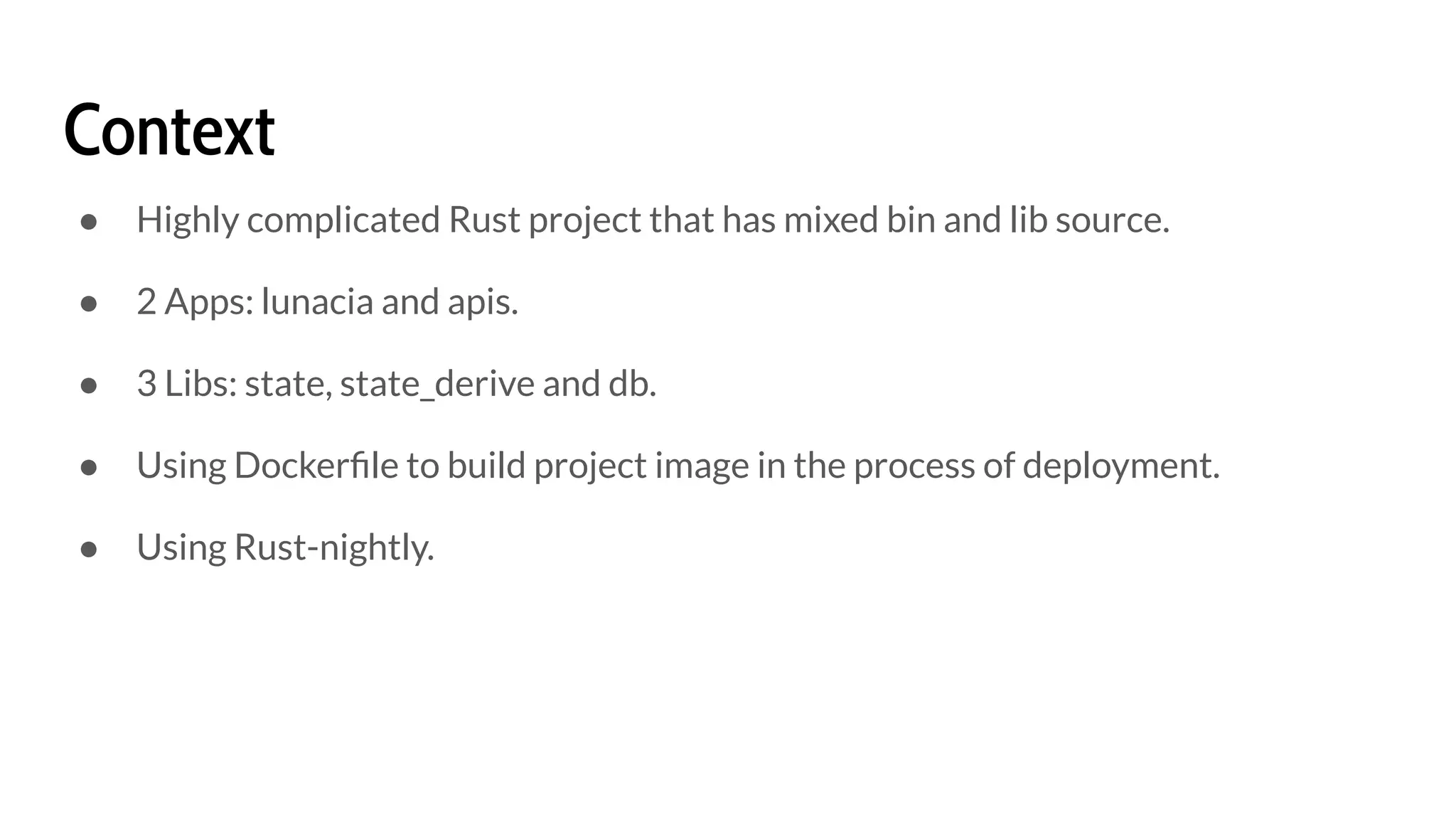 Dockerfile for rust project | PPT