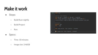 Dockerfile for rust project | PPT