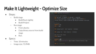 Dockerfile for rust project | PPT