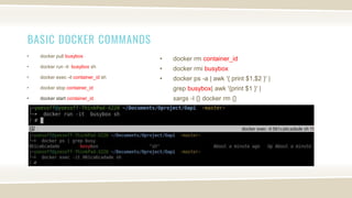 Docker for dev | PPTX | Operating Systems | Computer Software and Applications