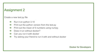 Docker for Developers.pdf | Operating Systems | Computer Software and Applications