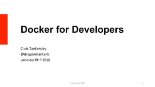 Docker for Developers | PPT