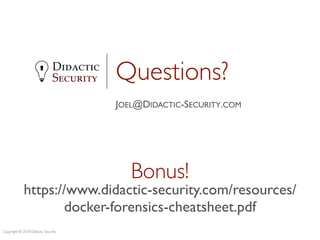 Docker Forensics | PDF | Operating Systems | Computer Software and Applications