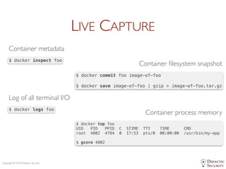 Docker Forensics | PDF | Operating Systems | Computer Software and Applications