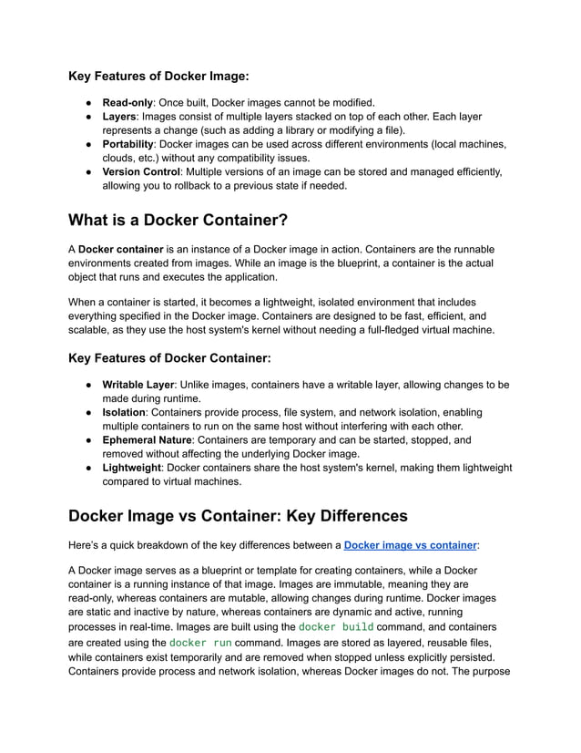 Docker image vs Docker Container: Understanding the difference | PDF
