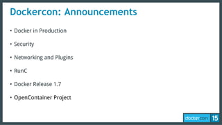 Dockercon 2015 Recap | PDF