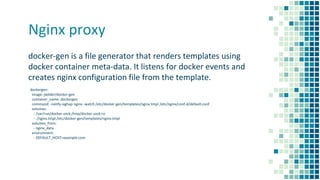 Docker in production | PPTX | Operating Systems | Computer Software and Applications