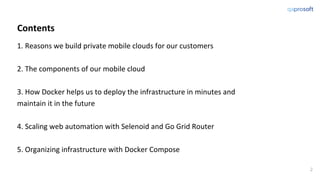 Dockerization of real mobile device farm and scalable QA automation ecosystem | PDF