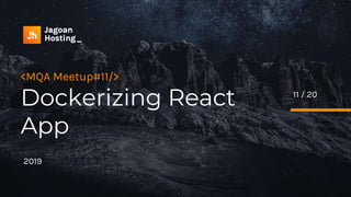 Dockerizing react app | PPT