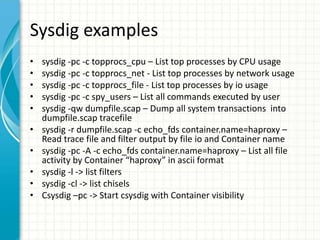 Container Monitoring with Sysdig | PPT