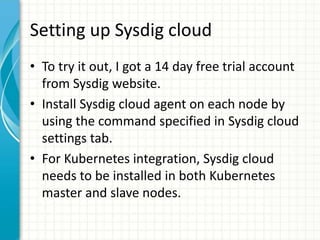 Container Monitoring with Sysdig | PPTX