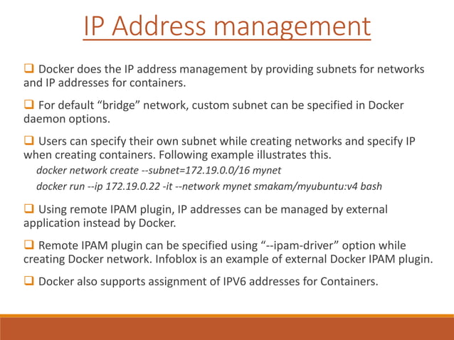 Docker Networking Overview Pptx