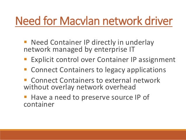 Docker Networking Tip Macvlan Driver