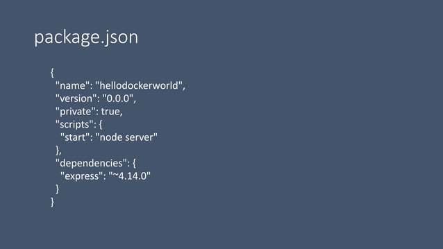 Docker + Node "hello world" Application | PPT