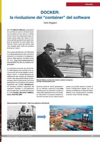 Docker, la rivoluzione dei "container" del software | PDF