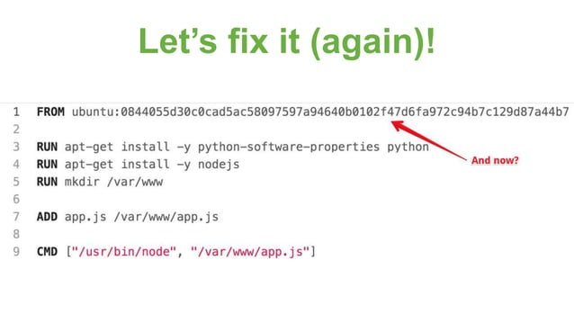 Patterns & Antipatterns in Docker Image Lifecycle | PPT