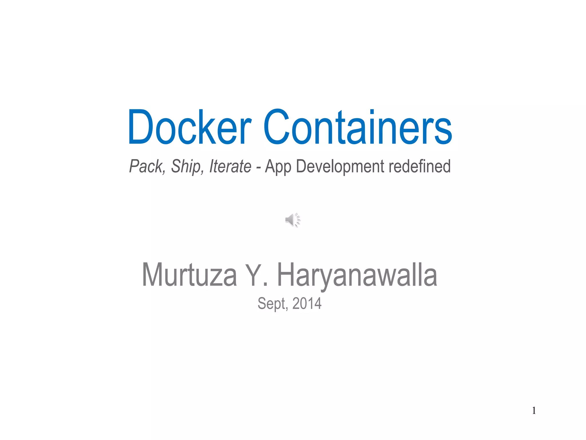 Docker presentation | PPT