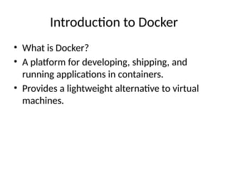 Introduction: Basic Installation Docker Container | PPT