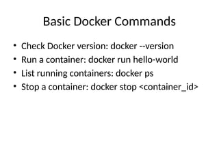 Introduction: Basic Installation Docker Container | PPTX