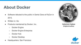 Docker 101 : Introduction to Docker and Containers | PPTX