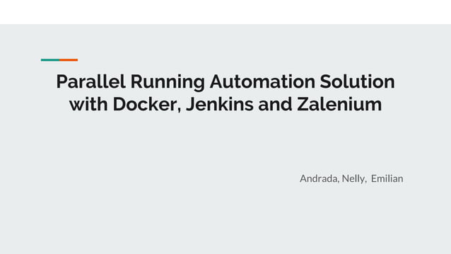 Parallel Running Automation Solution with Docker, Jenkins and Zalenium ...