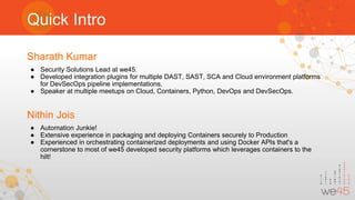 Docker Security and Orchestration for DevSecOps wins | PPT
