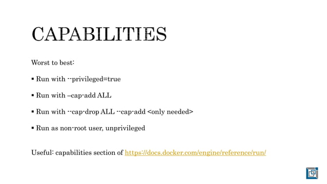 Docker Security Configuration Ppt