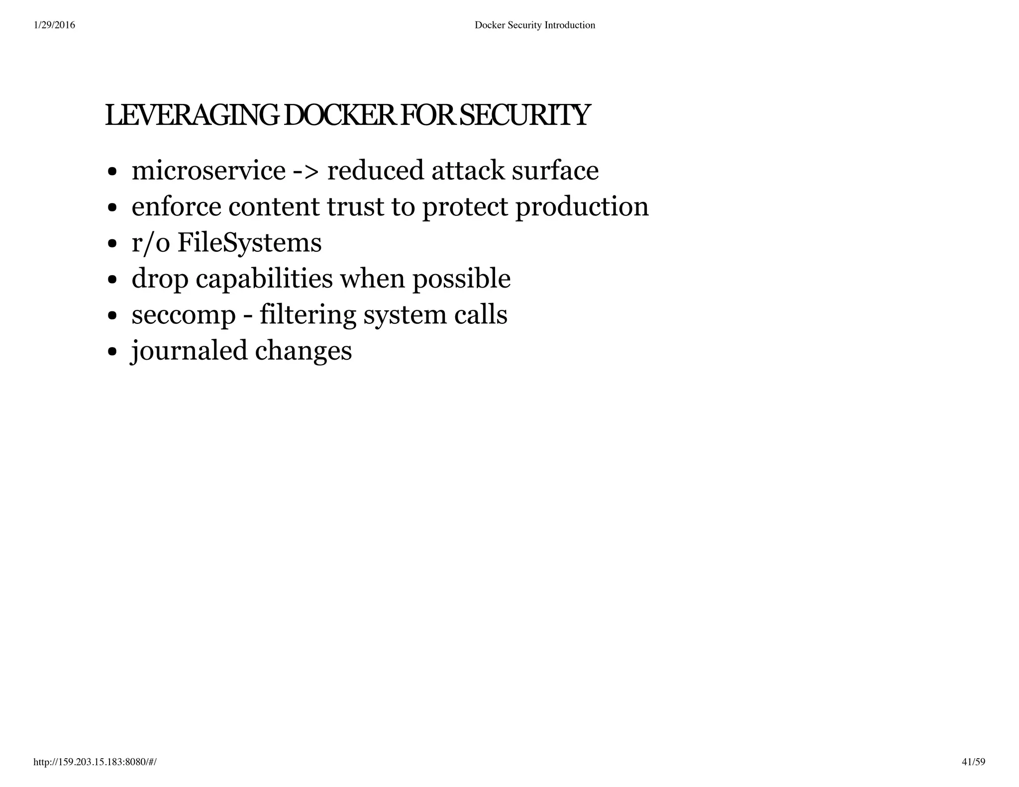 Docker Security Task Jan 2016 Ppt 2041