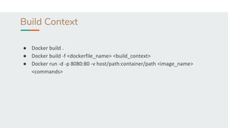Docker session III: Dockerfile | PPT