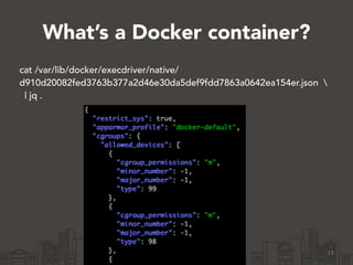 Dockersh and a brief intro to the docker internals | PDF