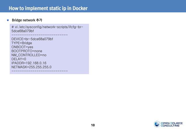 Docker Setting For Static Ip Allocation Ppt 8827
