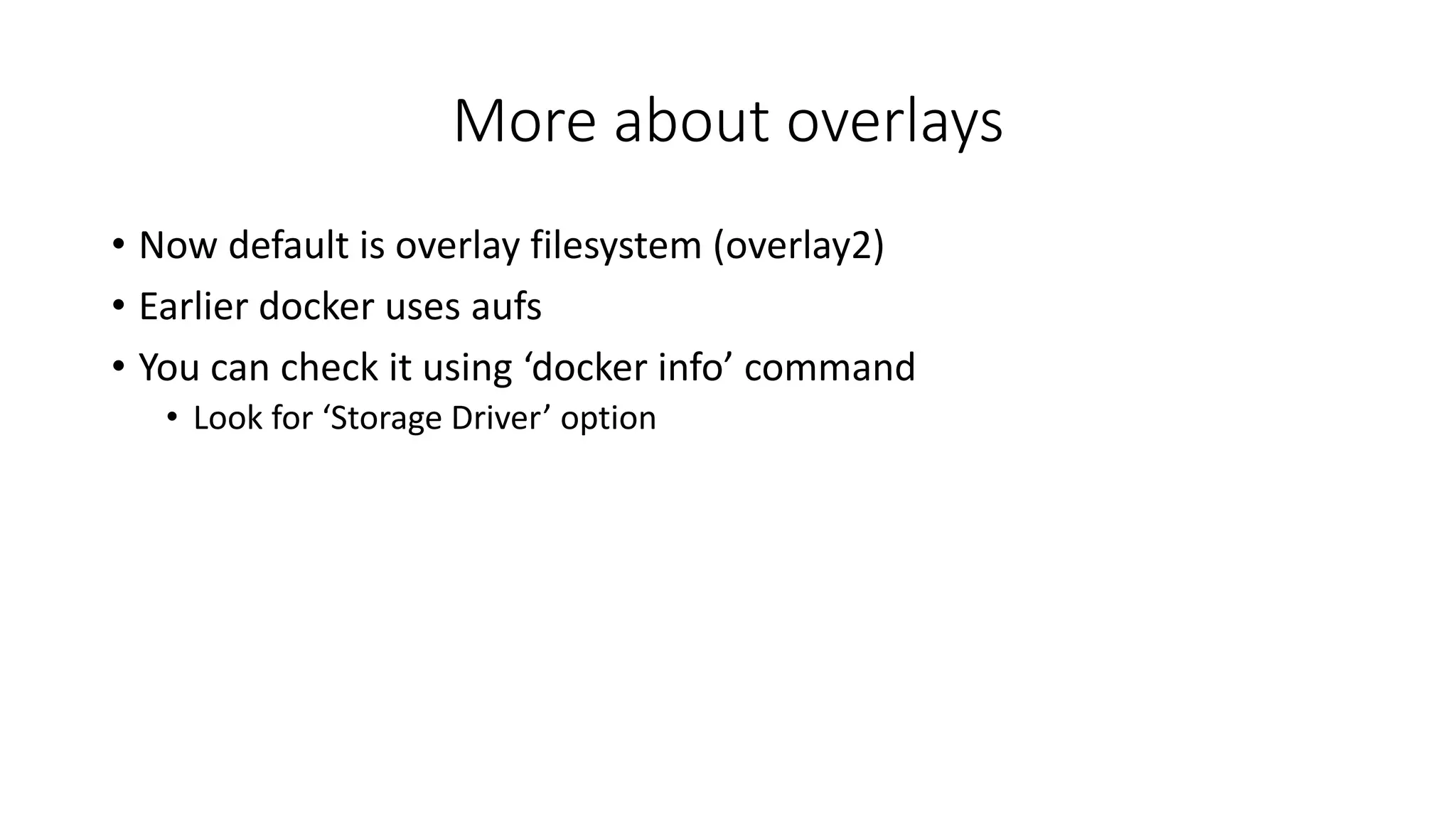 Learning Of Docker Storage Driver Container File System Ppt 