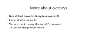 Learning of docker storage driver (container file system) | PPT