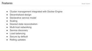 Docker swarm workshop | PPTX