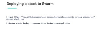 Docker swarm - An introduction to Docker native clustering | PPT