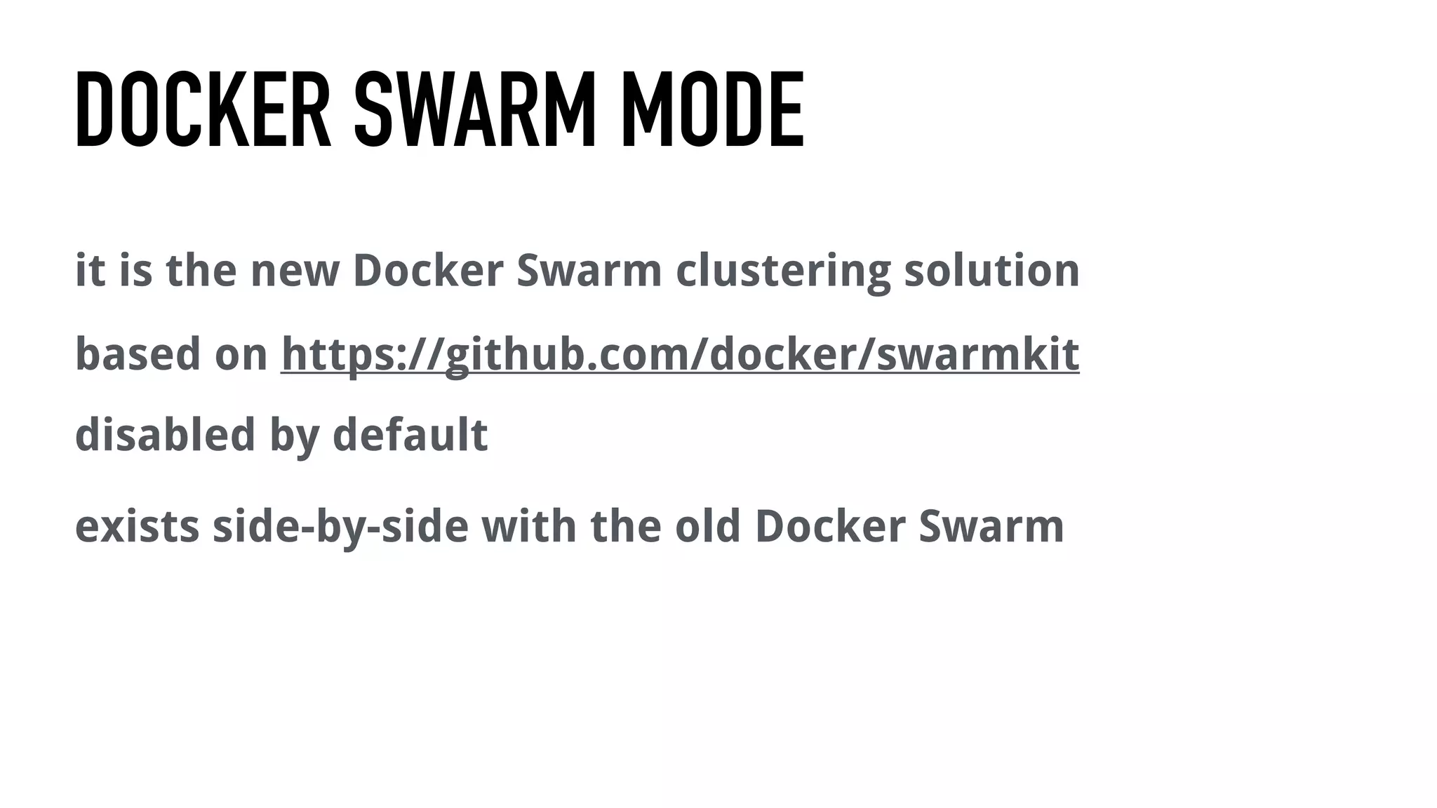 Docker swarm reloaded | PDF