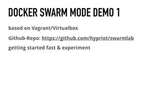 Docker swarm reloaded | PDF