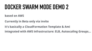 Docker swarm reloaded | PDF